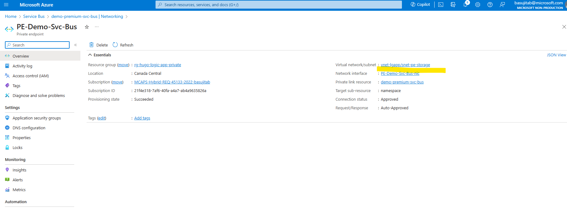 Azure Logic App Standard Failing To Connect Over Vnet Integration To Private Endpoint Enabled