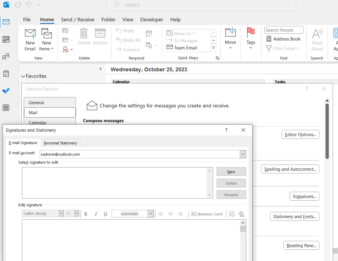 MS Outlook signatures disappeared - Microsoft Q&A