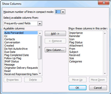 How do I add columns to my inbox in Office 365? - Microsoft Q&A