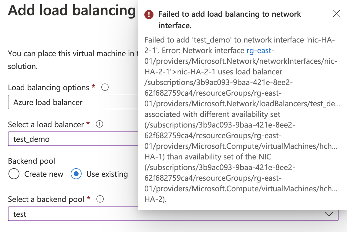 Not Able To Two Vms In Backend Pool While Creating Load Balancer In Azure Microsoft Qanda 