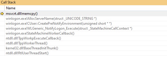 Custom Authentication Package - Winlogon.exe exception after successful logon - Microsoft Q&A