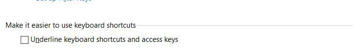 Can't disable underline access keys : Windows 10 - Microsoft Q&A Can't disable underline access keys : Windows 10 - Microsoft Q&A
