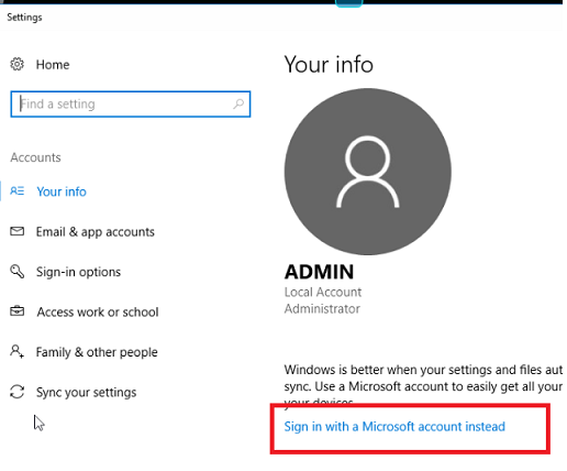 Convert local Windows 10 account to a Microsoft Account - Microsoft Q&A