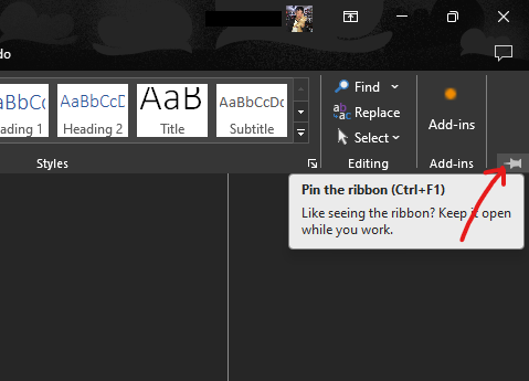 Why do my Ribbon tabs keep moving up and disappearing? - Microsoft Q&A