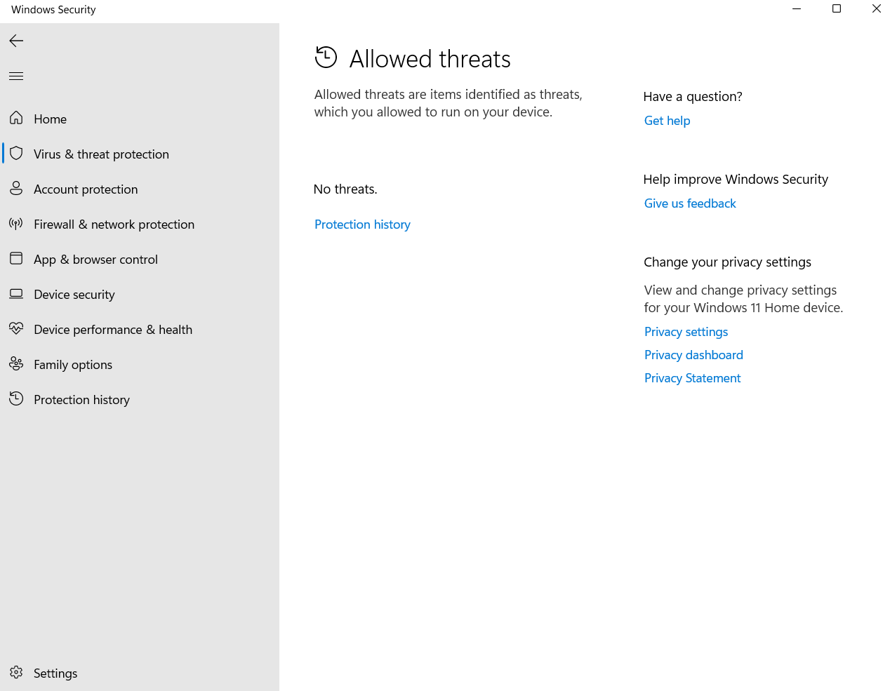 How to remove allowed or restored threats in Windows Security ...