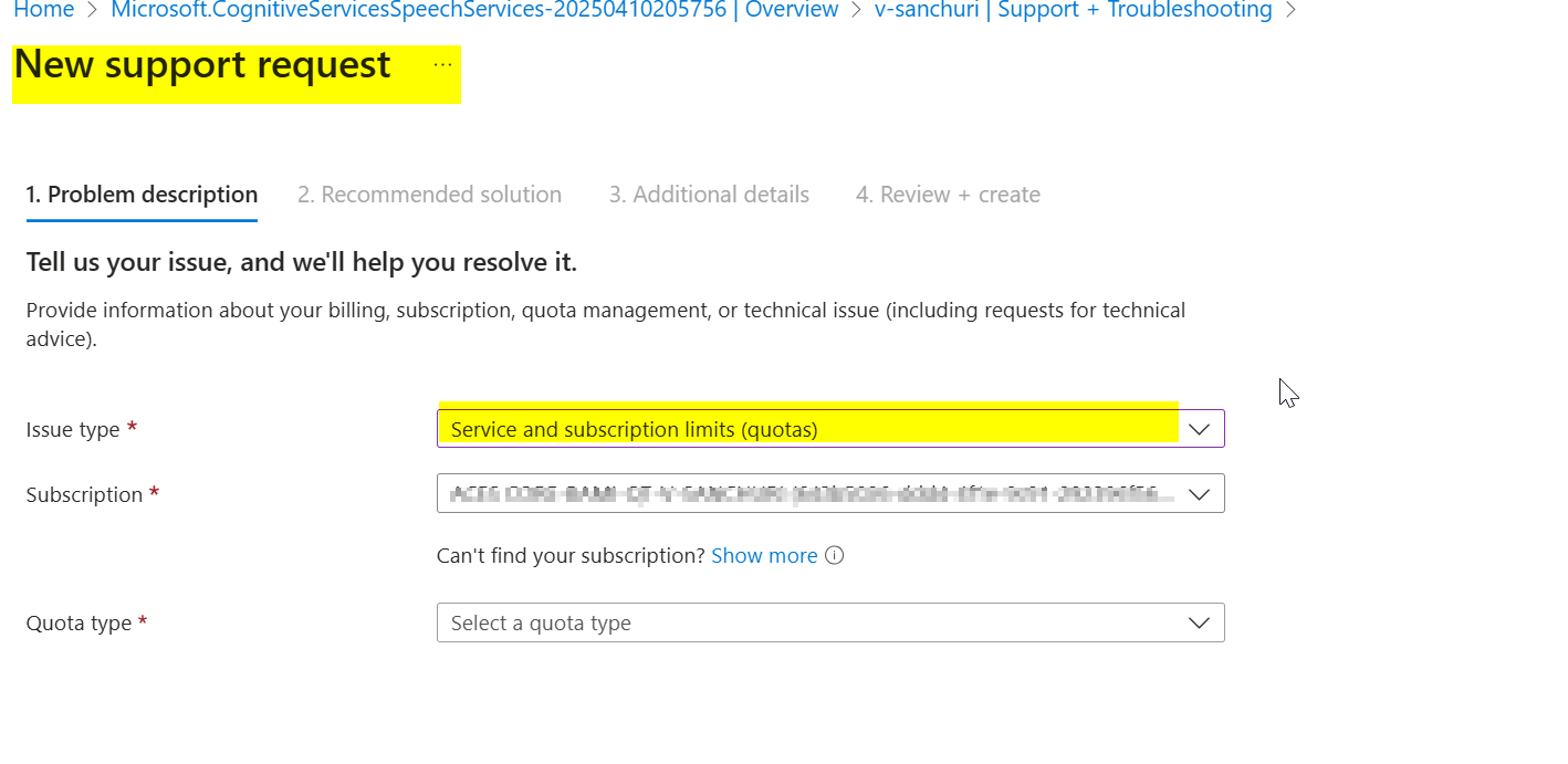 How to increase concurrent rate limit from 100 to 500 for Azure Speech Services - Microsoft Q&A