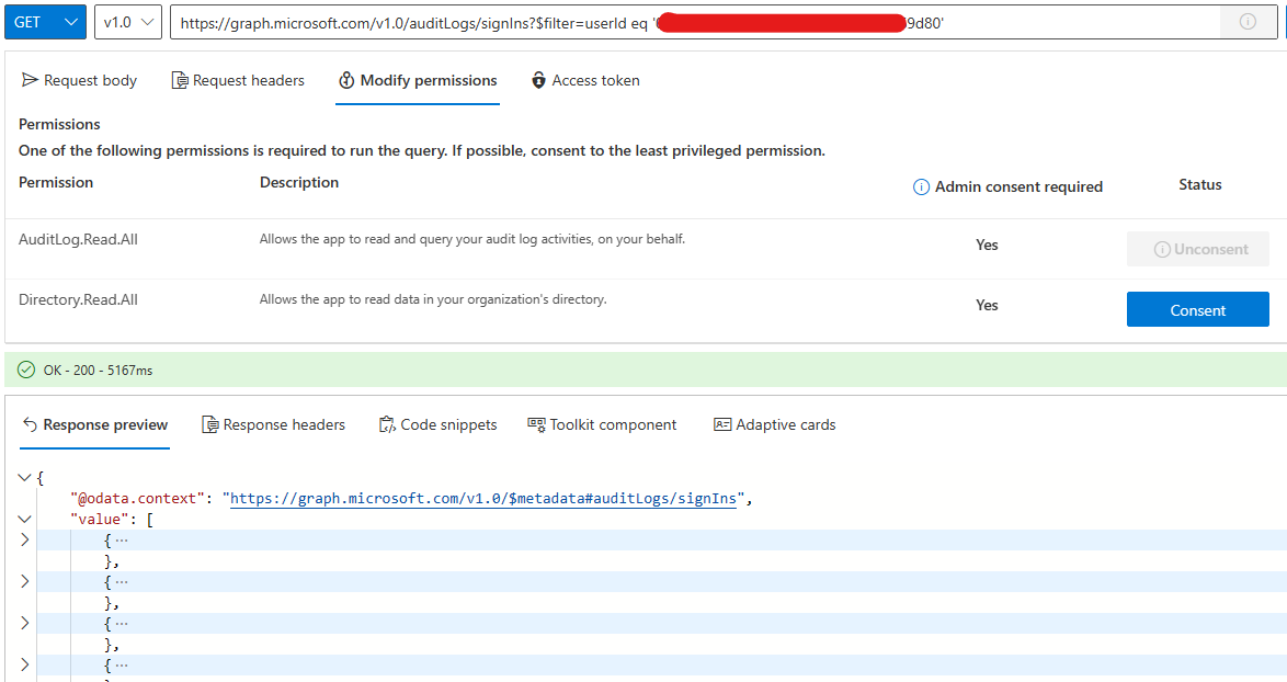 Resource not found for the segment 'isSignedIn' - Microsoft Q&A