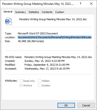 Word for Microsoft 365: Where is the Document Location command ...