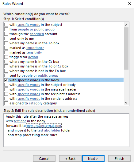 Transport rule or outlook rule - Microsoft Q&A