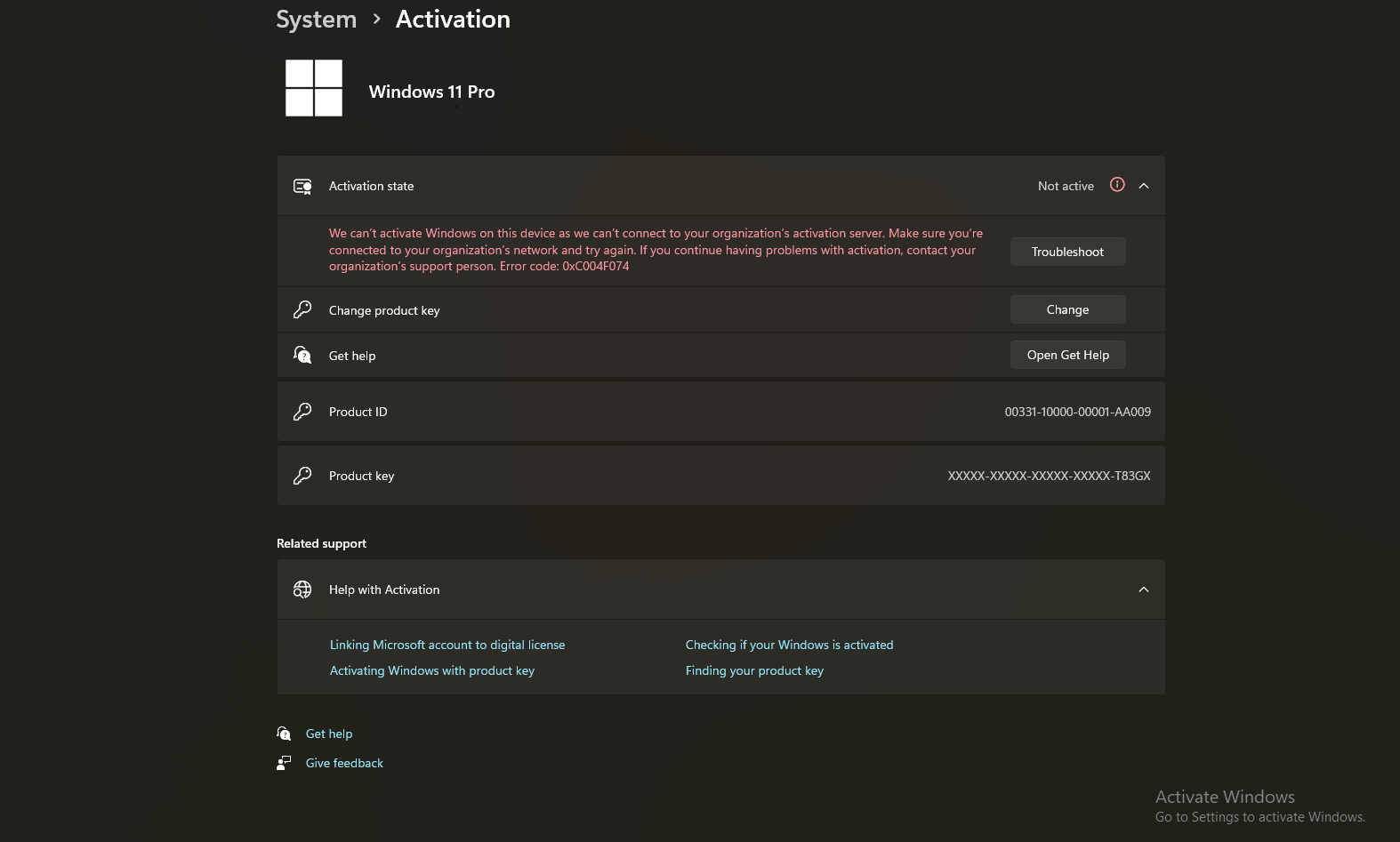 Unable to activate Windows 11 Pro after reinstall - Microsoft Q&A