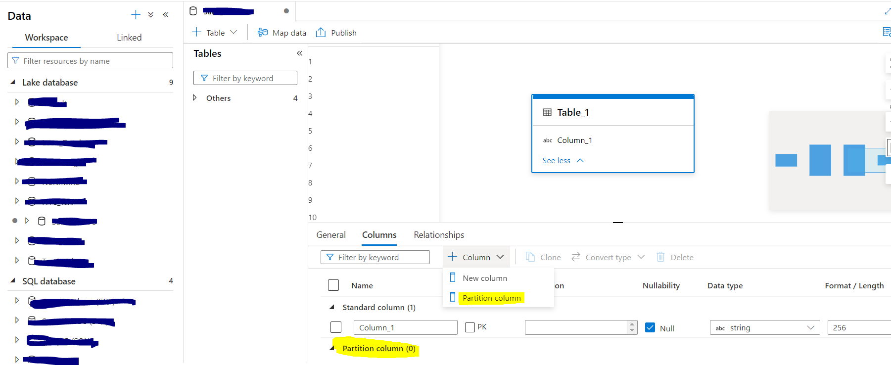 Are the queries being generated for Partition Column in Lake Database ...