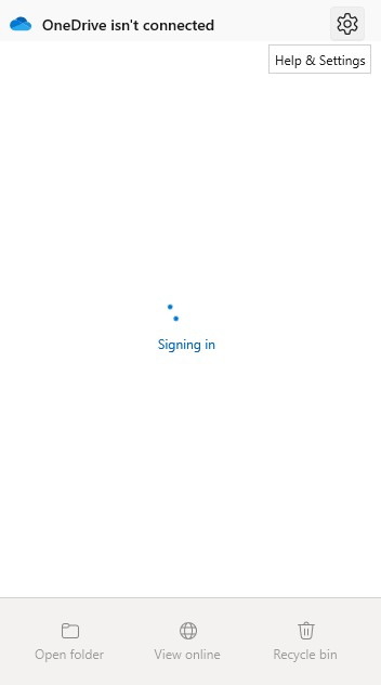 Why is OneDrive stuck on "signing in"? - Microsoft Q&A