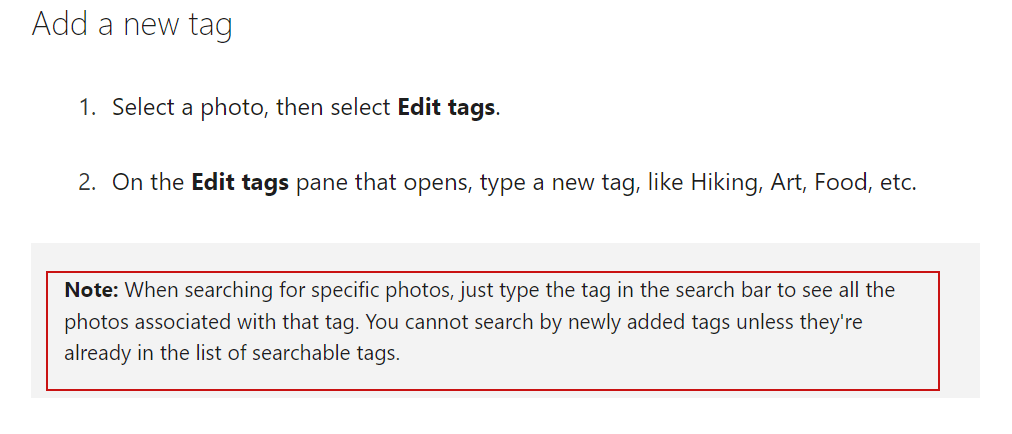 Microsoft OneDrive Photo #Tags - Microsoft Q&A