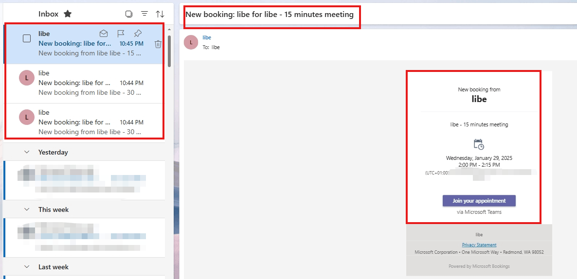 Bookings email notifications - Microsoft Q&A