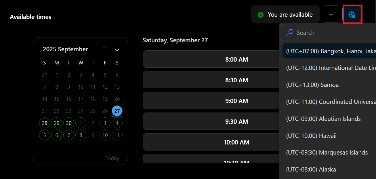 Microsoft Bookings using Central Time end up scheduled for Pacific Time ...