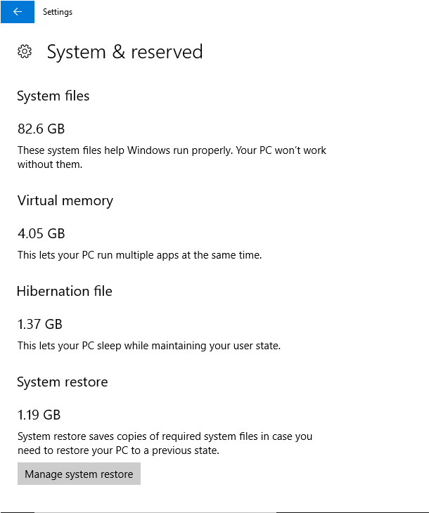 Windows 10 takes 111 GB !!!!! - Microsoft Q&A