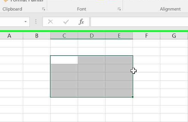 The cell border in Excel 365 is exceedingly thin; it is almost ...