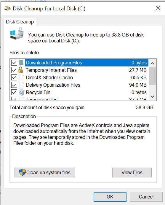 URGENT: Local Disk C: Disk Clean up problem - Microsoft Q&A