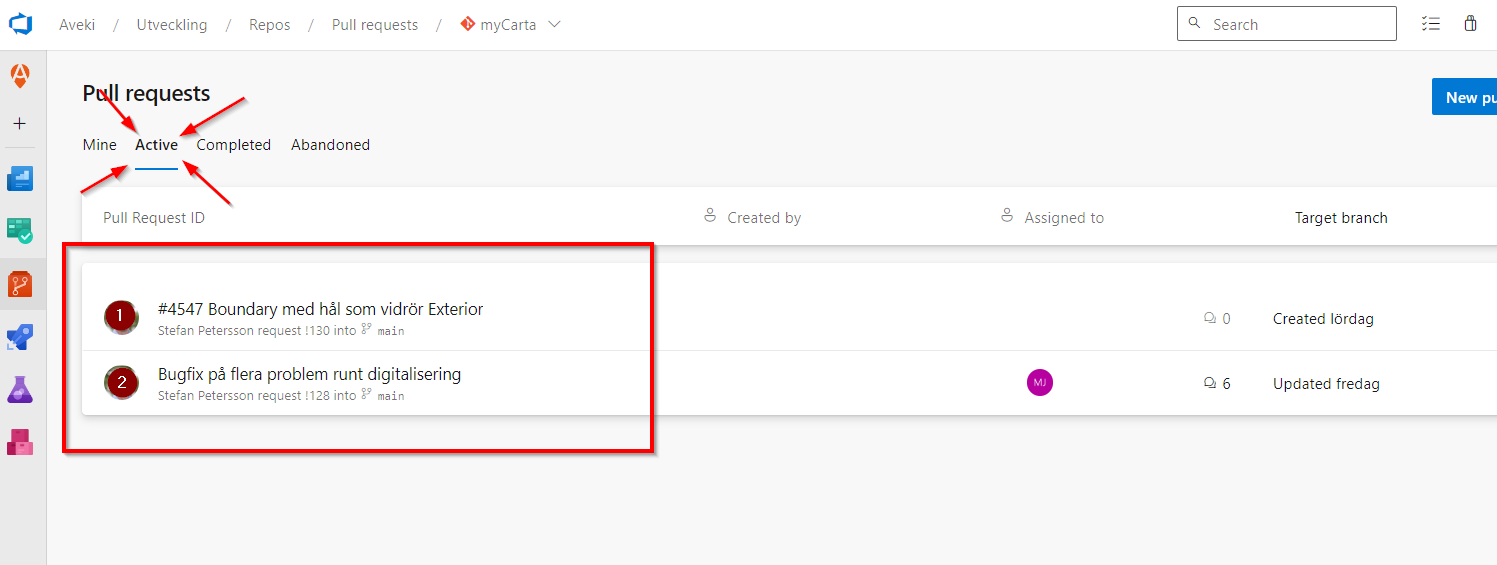 Visualize the pull request in our dashboard - Microsoft Q&A
