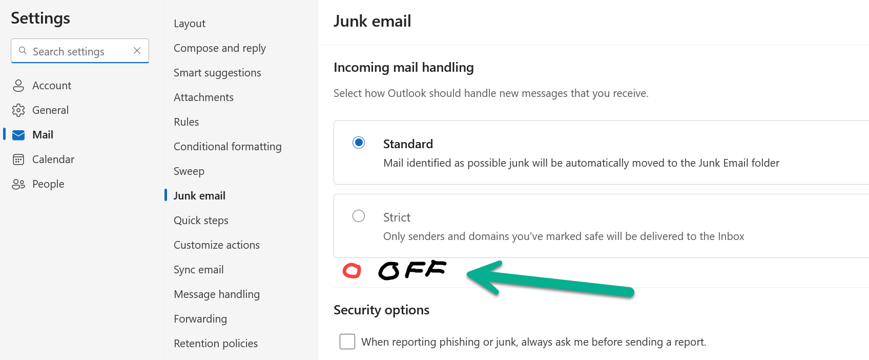 How to turn off junk mail auto filtering? - Microsoft Q&A