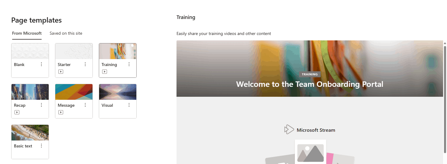 What modern sharepoint page is best and appealing for storing resources ...