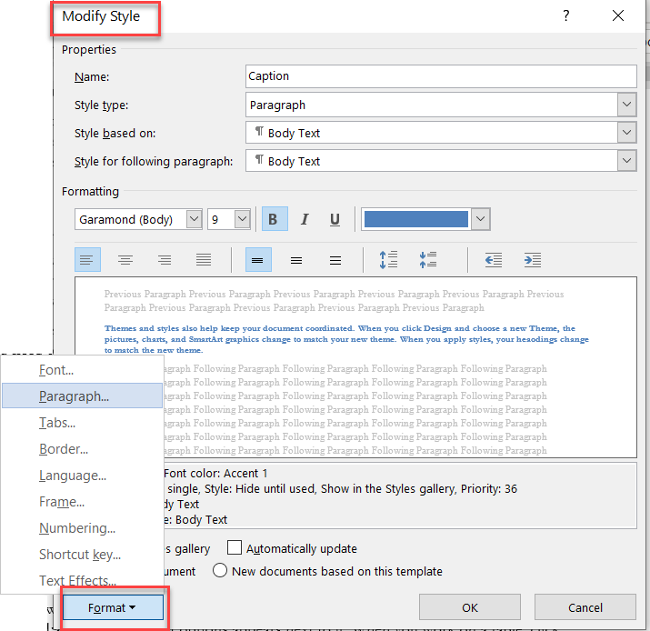 Label/figure captions with indentation using styles - Microsoft Q&A