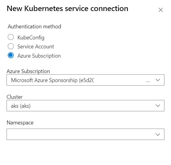 We Could Not Be Able To Create Azure Kubernetes Service Connection Microsoft Qanda