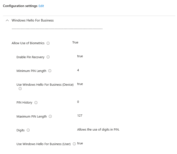 Configure Windows Hello for Business with Intune for windows 365 ...