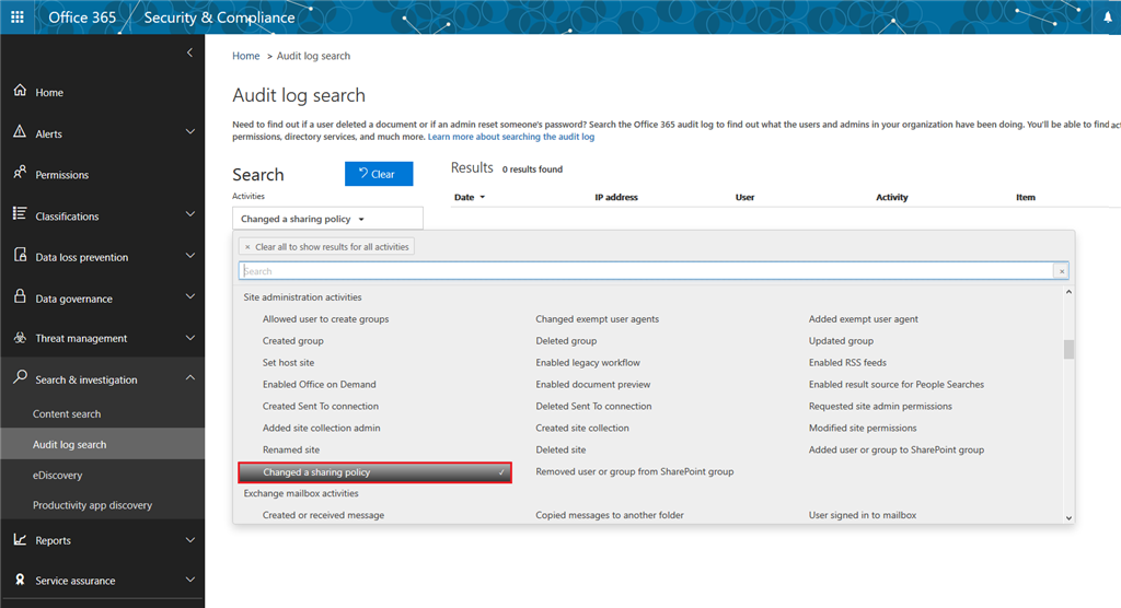 Audit OneDrive Admin Site settings? - Microsoft Q&A