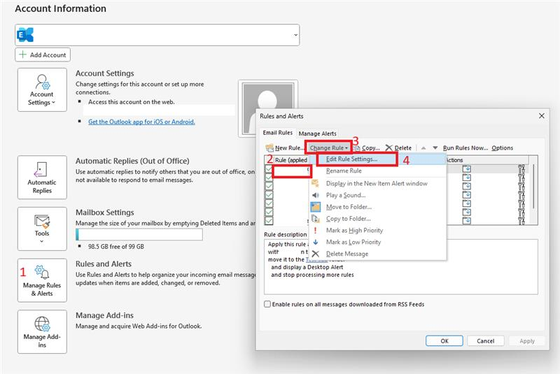 Outlook Issue_New emails moved to subfolders only show unread count but ...