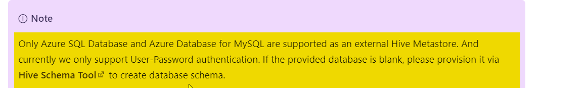 hivemetasore db with Synapse - Microsoft Q&A