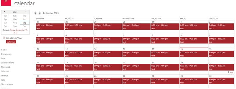 Sharepoint homepage calendar - Microsoft Q&A