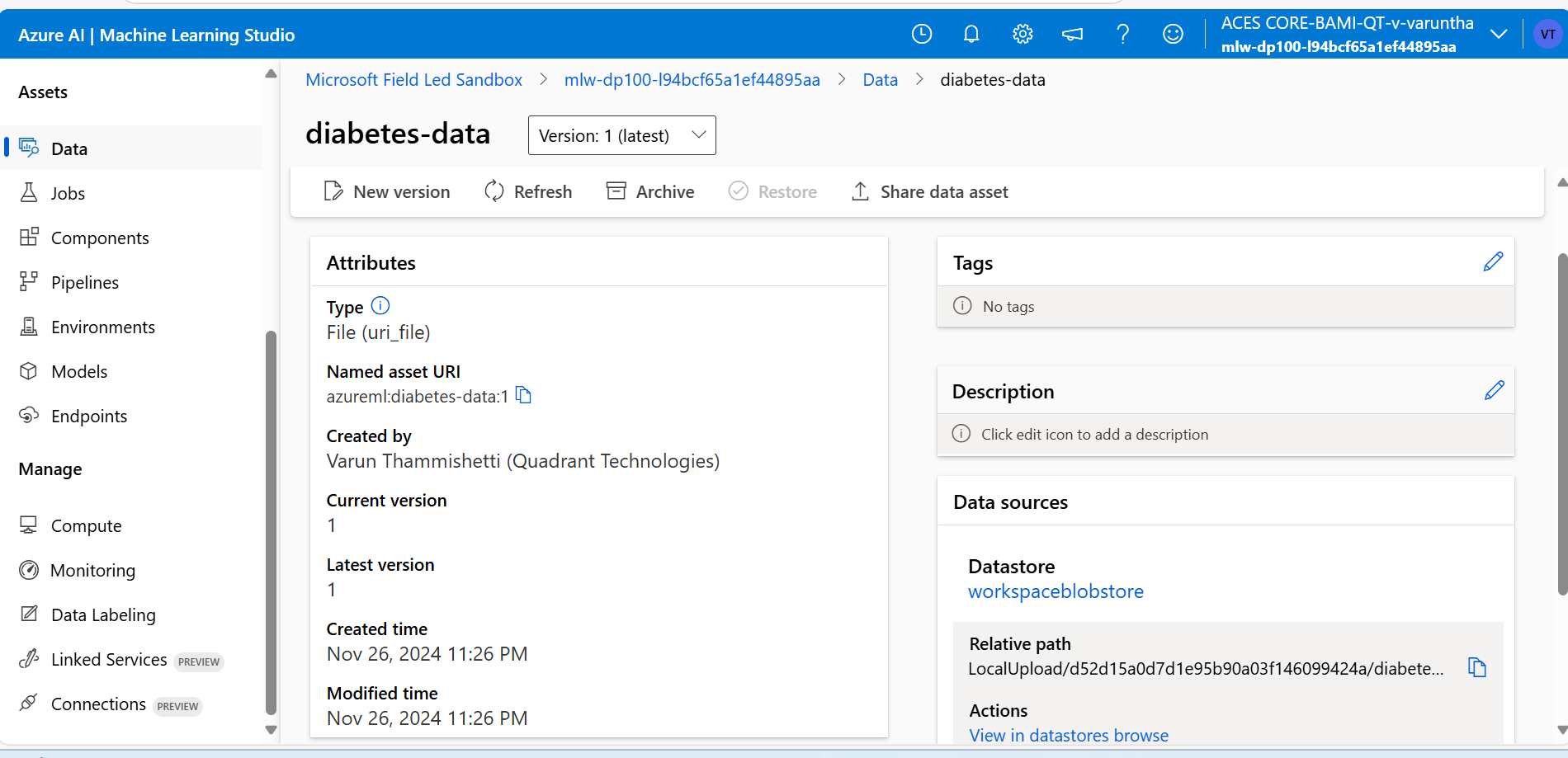 Error: uris of type data for assets. Where to set the path? - Microsoft Q&A