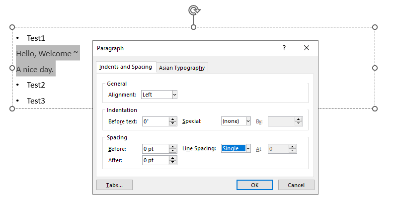 I need to use two different line spacing options in powerpoint - Microsoft Q&A