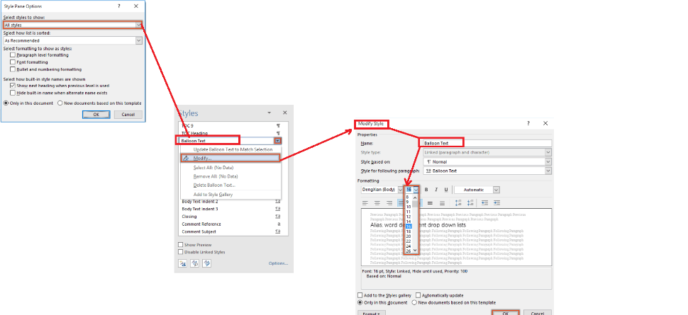 MSWord 365 - Balloon Comments HUGE - How to Reduce? - Microsoft Q&A