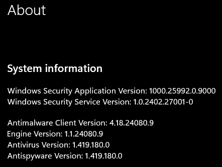 Security intelligence updates - Microsoft Q&A