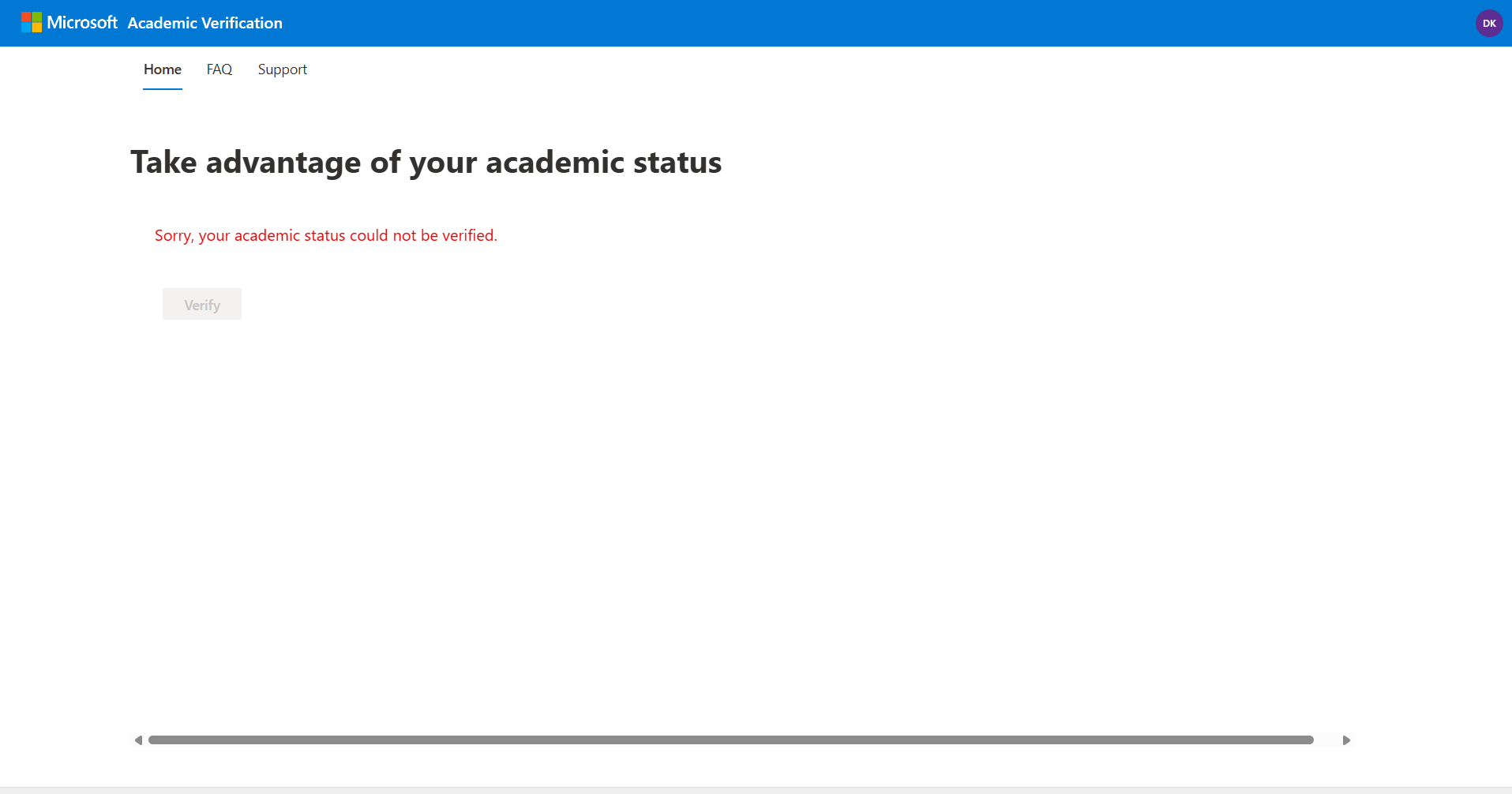 Getting a cannot verify student account - Microsoft Q&A