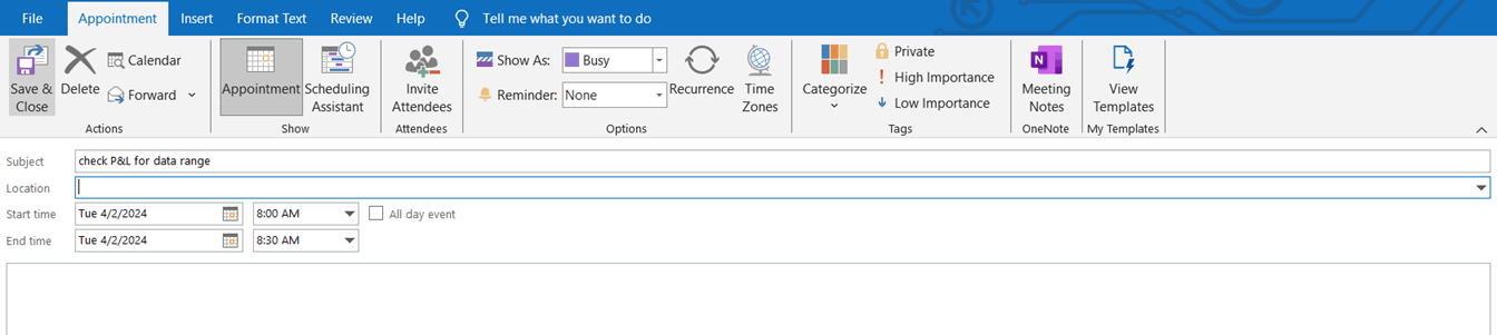 Outlook appointment & meeting screens now have a HUGE header; can I get ...