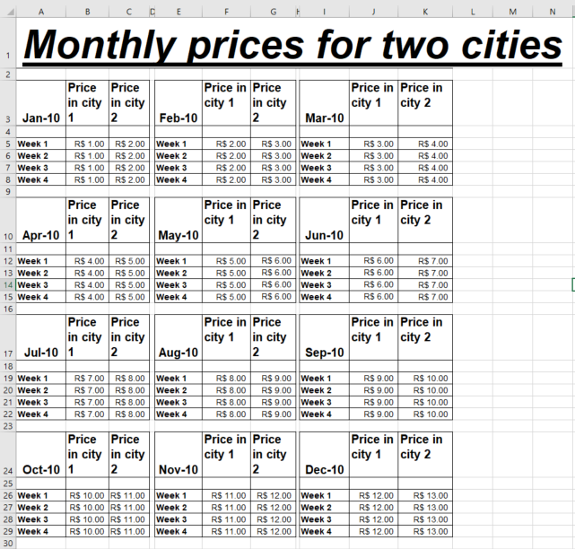 How to copy and paste multiple parts of multiple different columns into ...