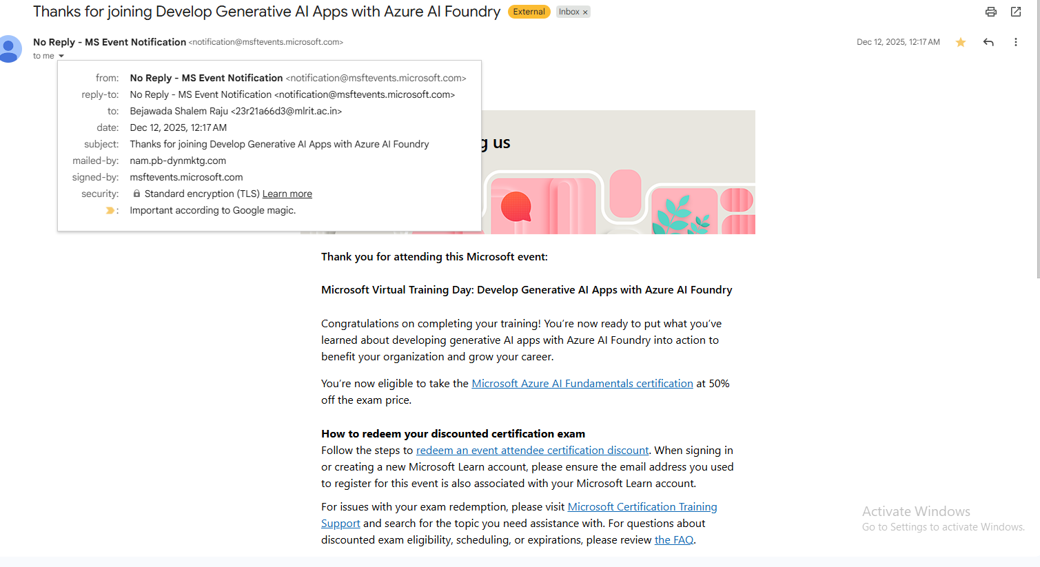 exam & discount - Microsoft Q&A
