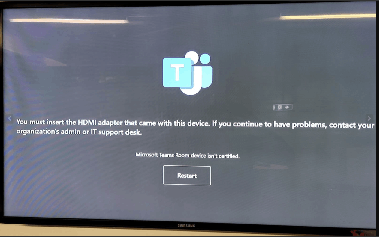 Microsoft Teams rooms - issue - how to fix it/bypass it? - Microsoft Q&A