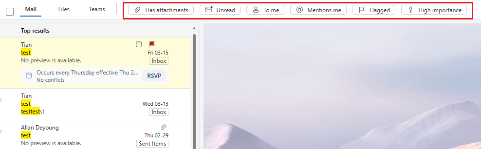 Sorting search results in New Outlook - Microsoft Q&A