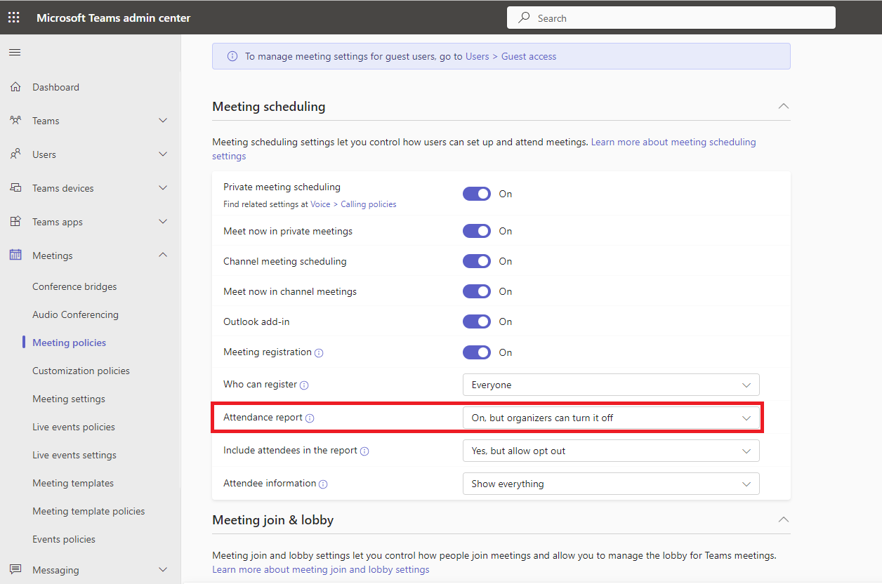 What is the actual TeamsMeetingPolicy property name for ...