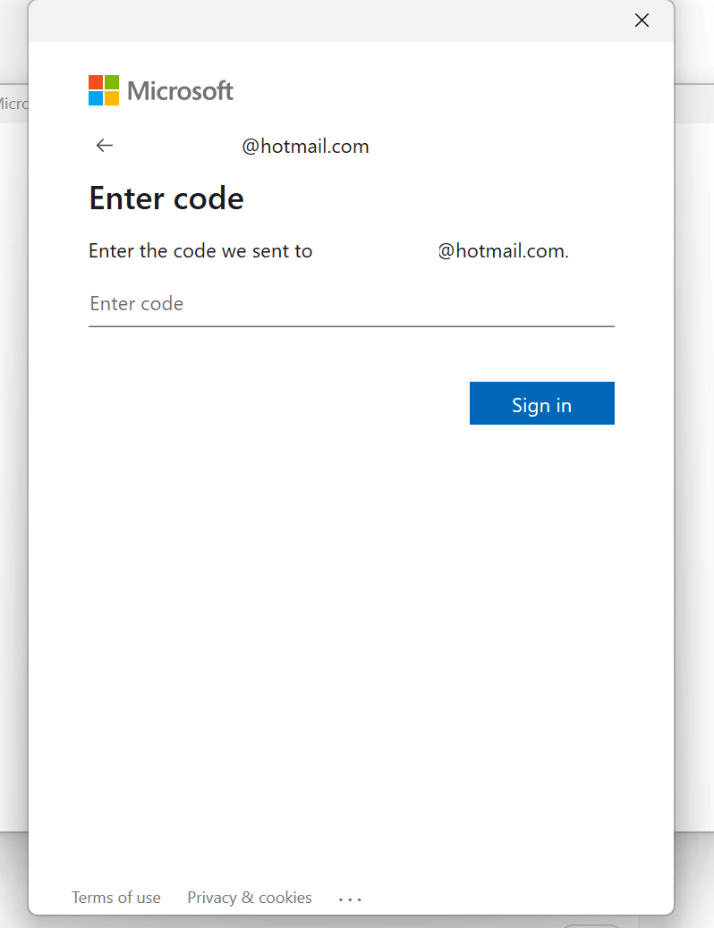 Trouble Signing in to OneDrive - Sending code to email account but not ...