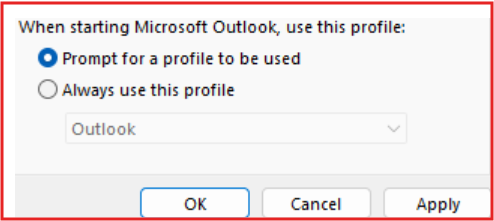 how do I switch between profiles in outlook - Microsoft Q&A