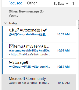 I'm inundated with spam...mostly TO: *@***.onmicrosoft.com FROM ...