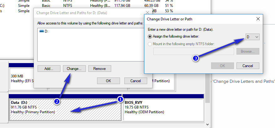 A partition drive is e and not d in windows 10 - Microsoft Q&A