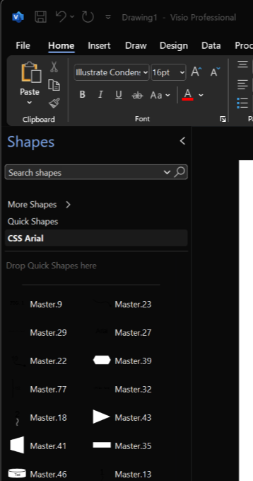 Can't see icon Shapes on Visio using Dark mode - Microsoft Q&A