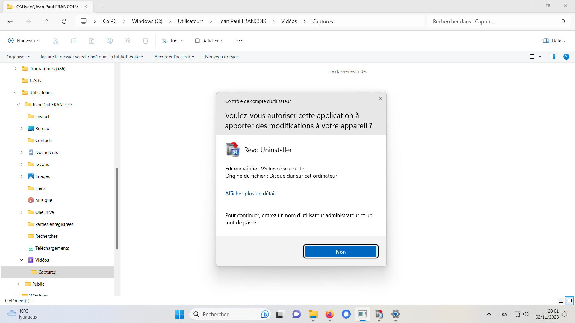 Windows 11 : Voulez-vous autoriser cette application à apporter des ...
