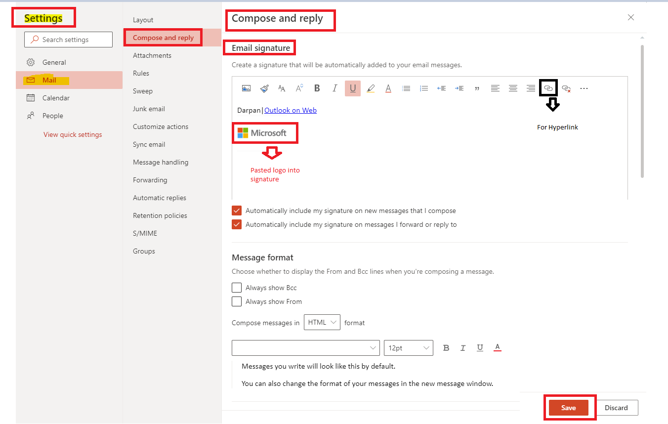 Outlook for web 365 customized signature with logo - Microsoft Q&A